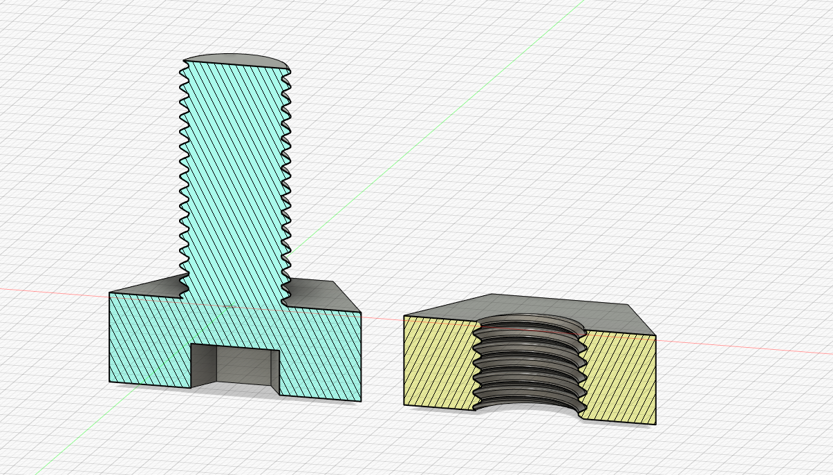 M20 Thread + Nut. Optimized clearence and rounded edges for durability ...