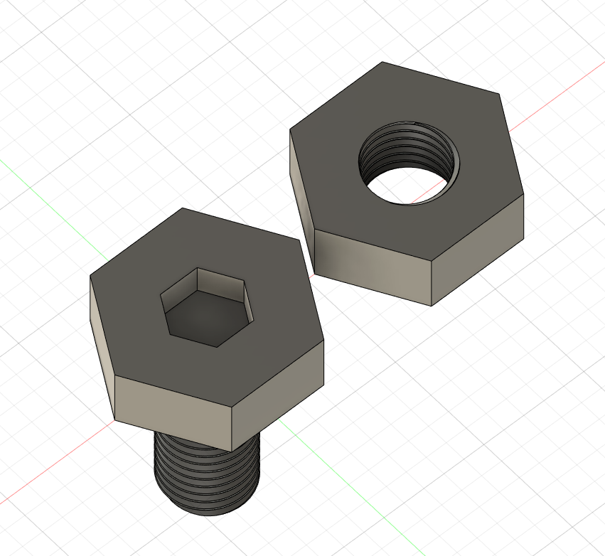 M20 Thread + Nut. Optimized clearence and rounded edges for durability ...