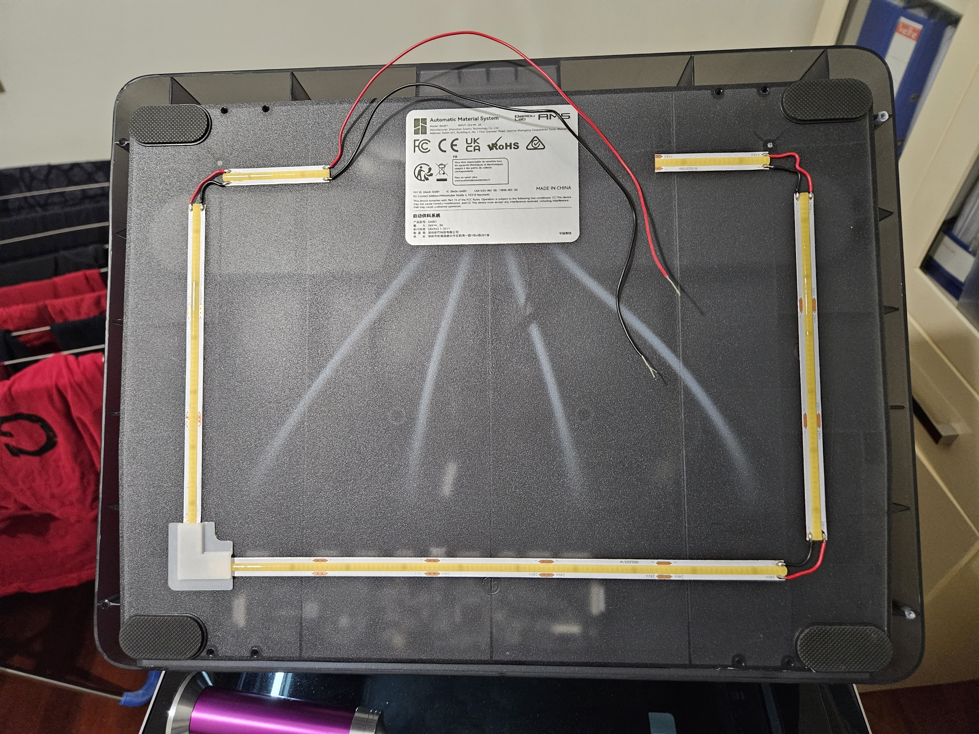 Bambu Lab X1 Carbon AMS Lighting with dim option and 2 pin magnet ...