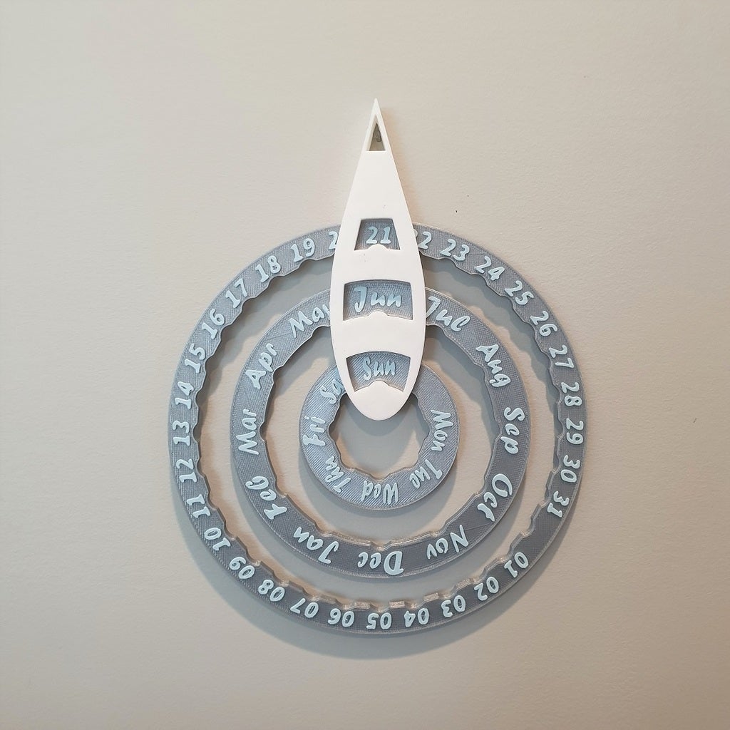 Chopstick desk or wall calendar by 3DPrintBunny | Download free STL ...