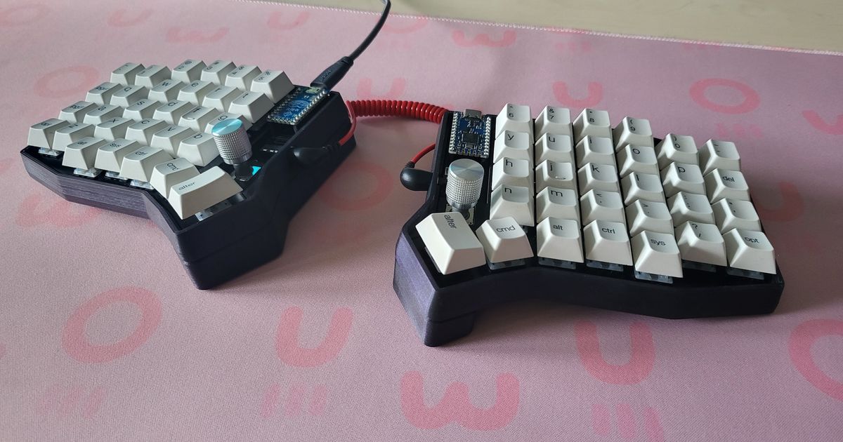 Sofle v2 Case with Lids by round_circle | Download free STL model ...