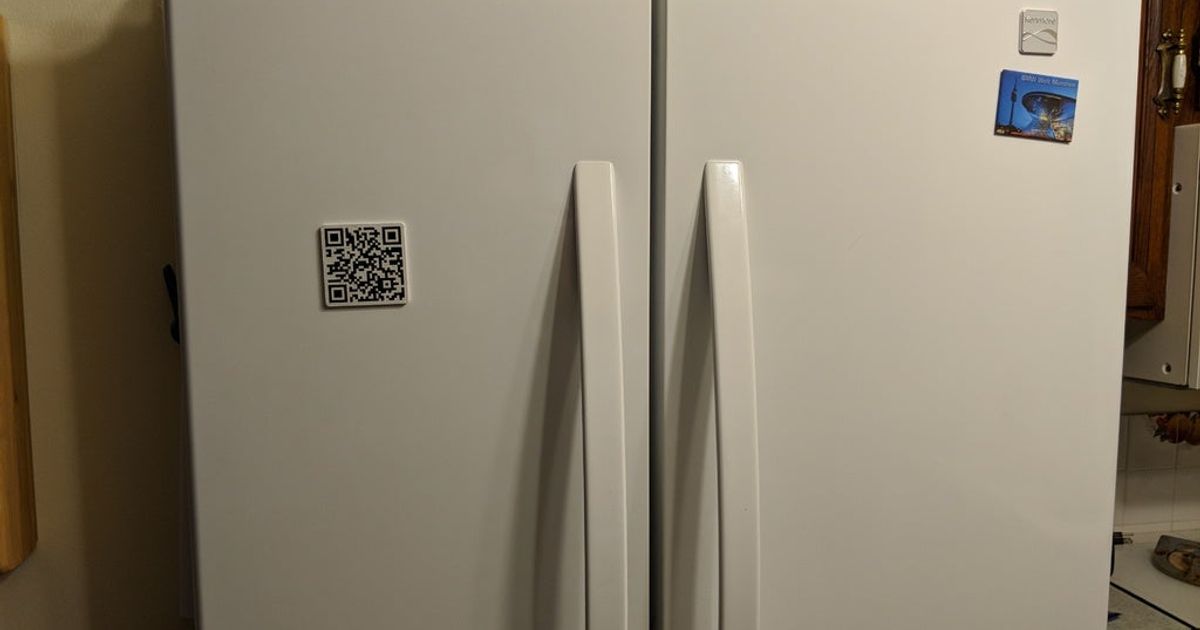 QR Code magnet - use for guest wifi access - parametric / openscad by ...