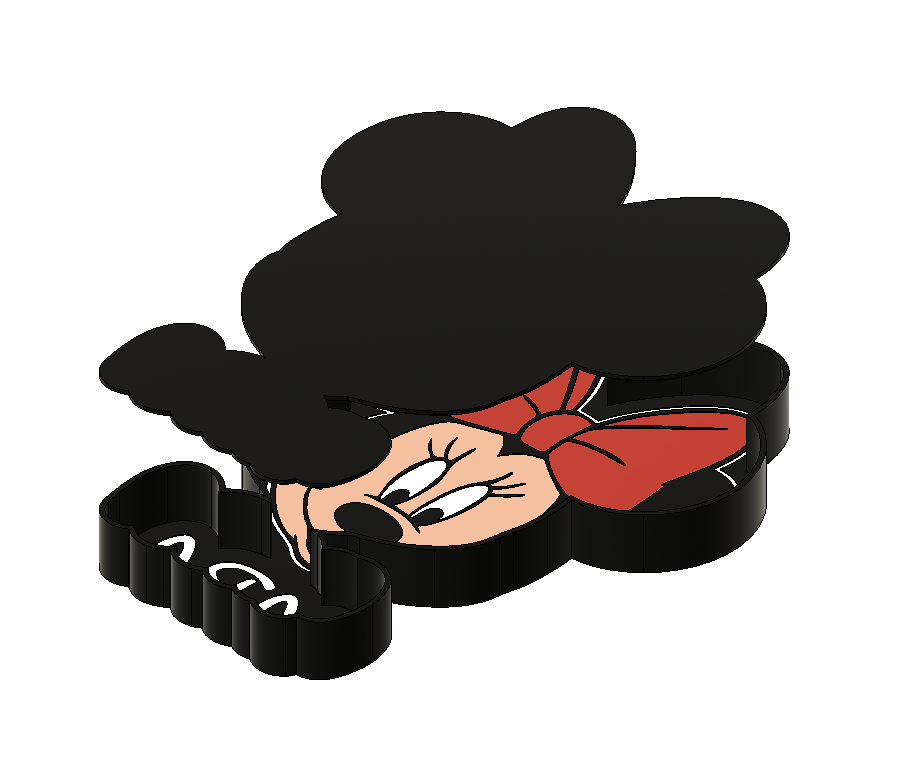 Minnie Mouse Mara LightBox LED Lamp by braga3dprint | Printables Store