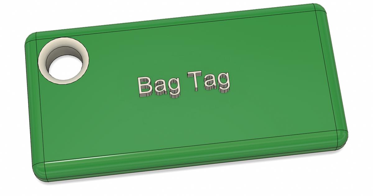 Bag Tag by Nicholas Ritacco | Download free STL model | Printables.com