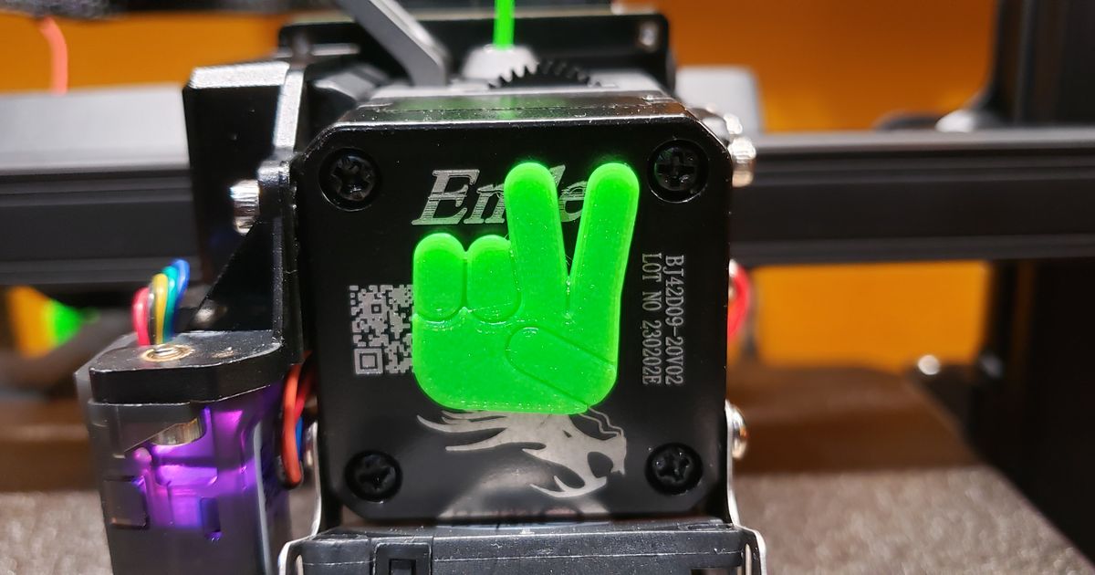 Ender3 Sprite Extruder Visualizer Peace Sign by mpr | Download free STL ...