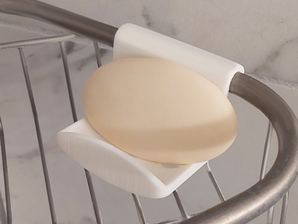 Compact Hanging Vertical Soap Tray for Shower Caddy/Organizer Shelf by ...