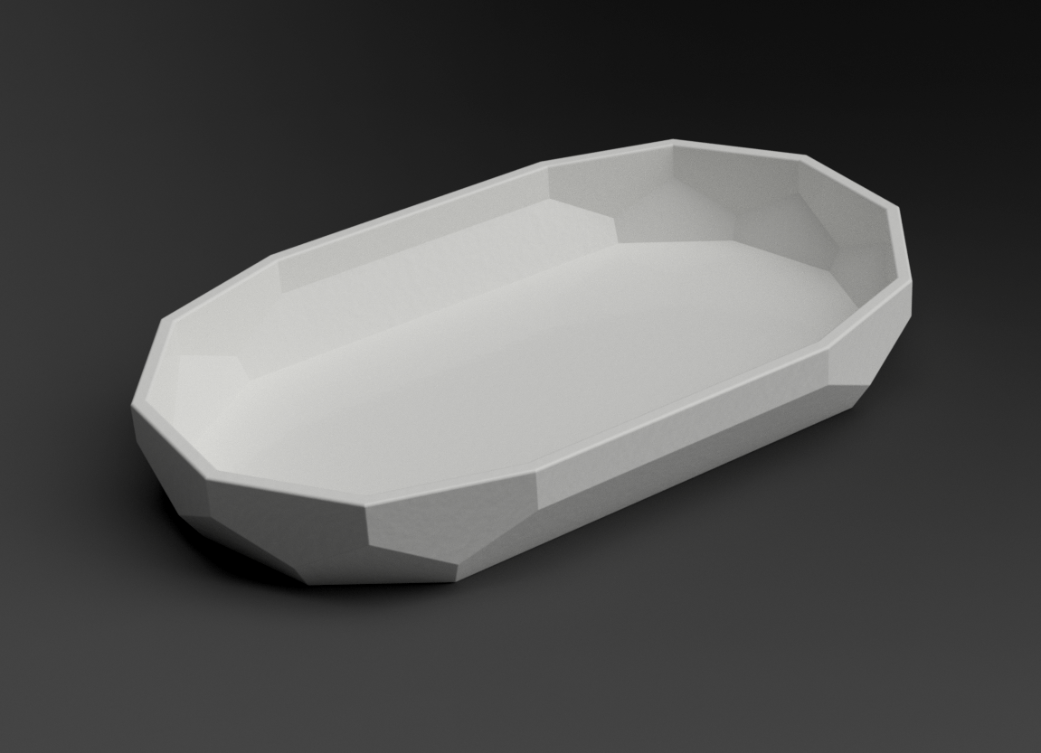 Low Poly Tray / Bowl Oval by Markus | Download free STL model ...