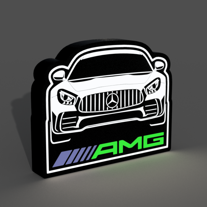 AMG Mercedes LightBox LED Lamp by braga3dprint | Printables Store