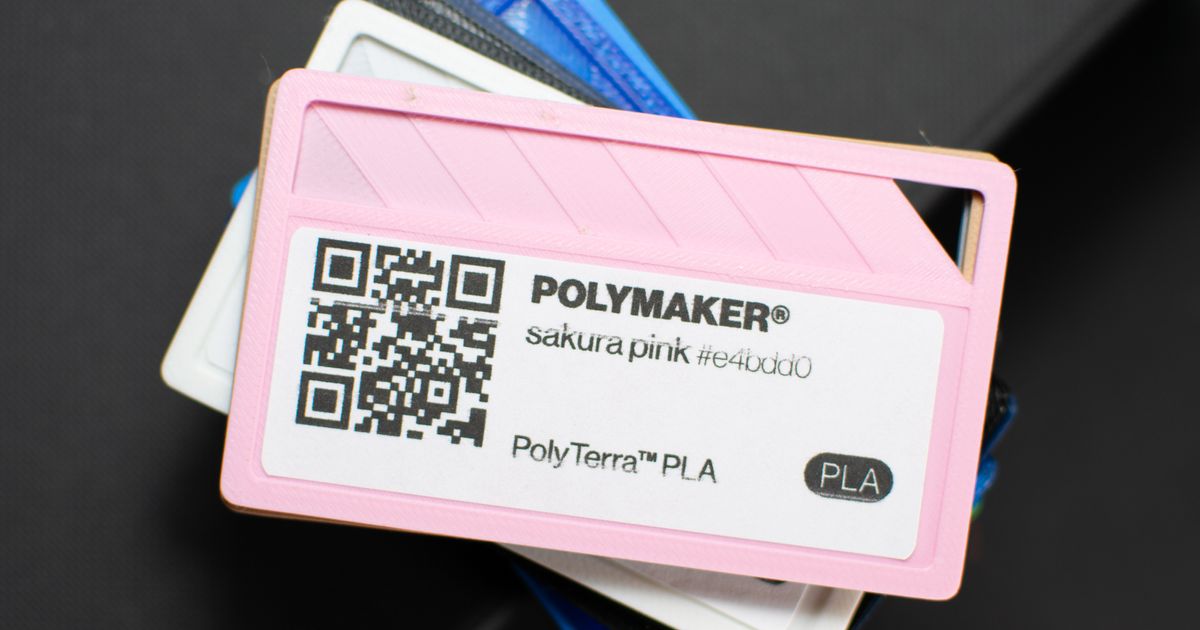 Filament Sample Card with Label by ponzerdesigns | Download free STL ...