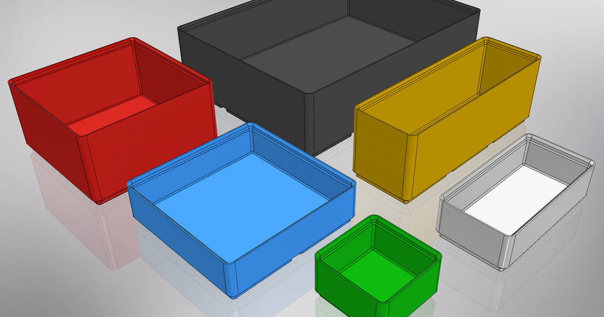 Gridfinity Thick Walled Divider Bins - 20 Sizes por KYZ Design ...