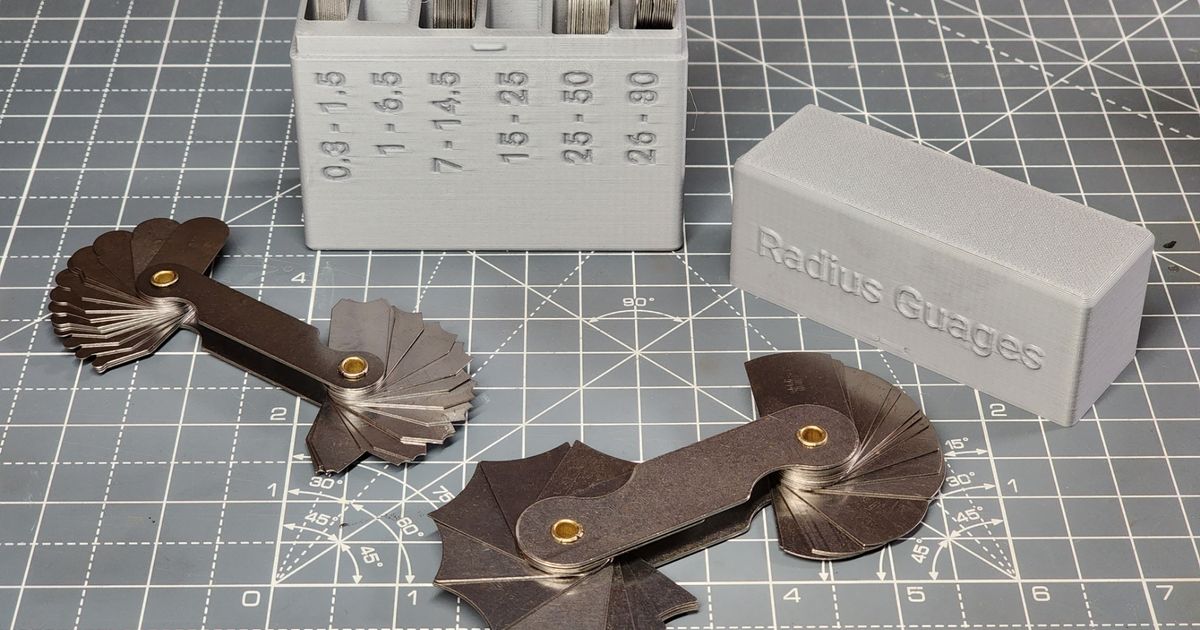Radius Gauges Box by jdireen | Download free STL model | Printables.com