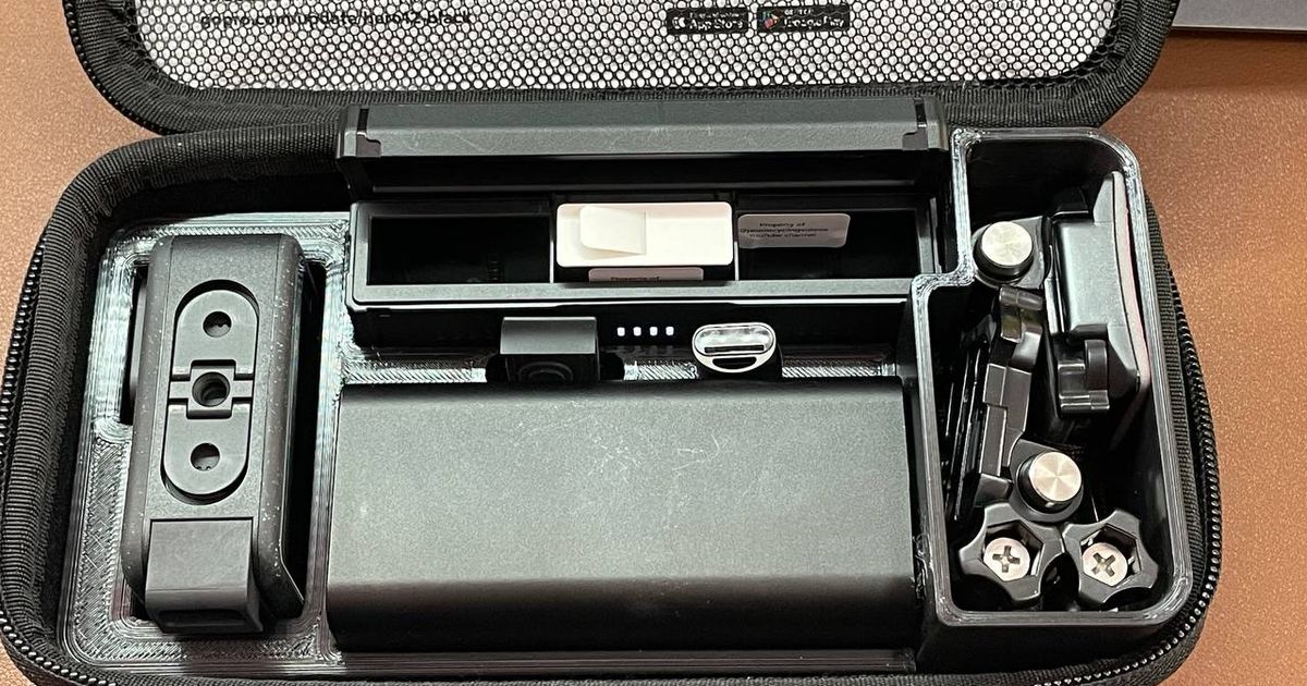 Organizer insert for Gopro case (and charging inside it) by JascnC ...