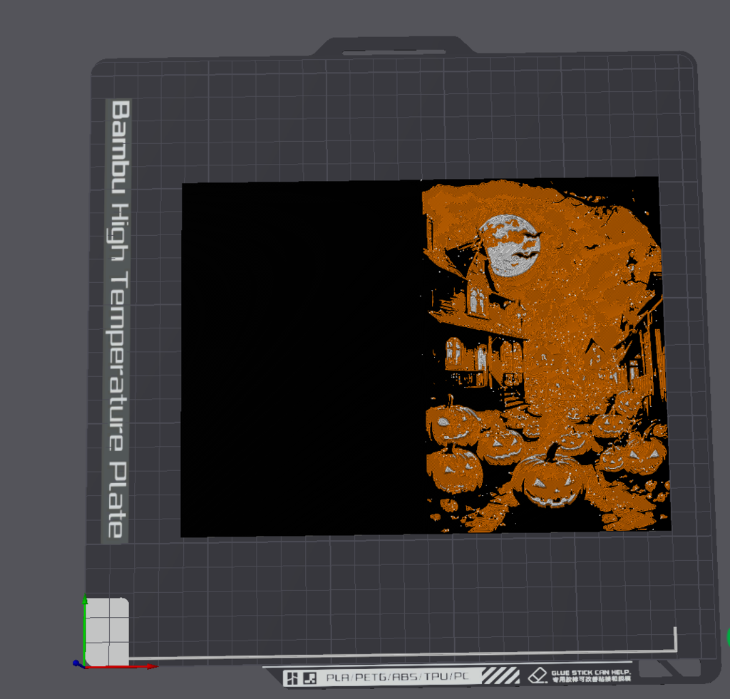 Creepy House with Pumpkins Halloween Card - Hueforge Print by ...