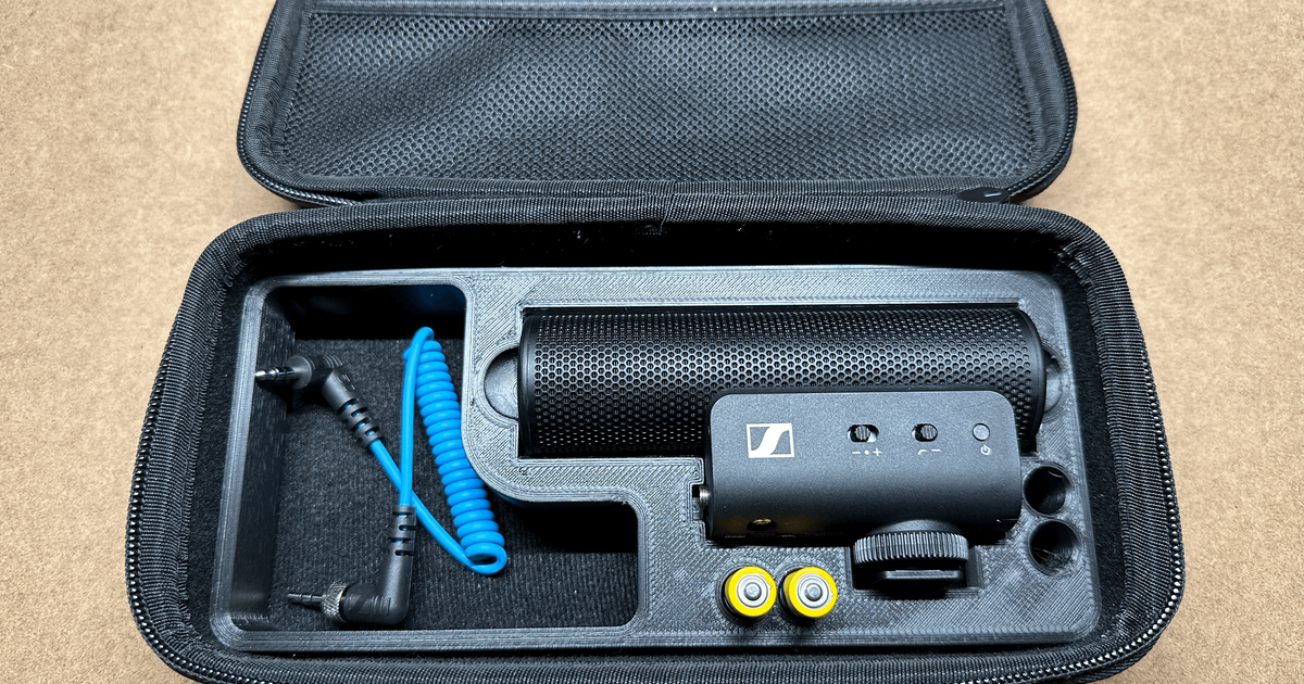 Gopro Case inlay for Sennheiser MKE400 II by deluc | Download free STL ...