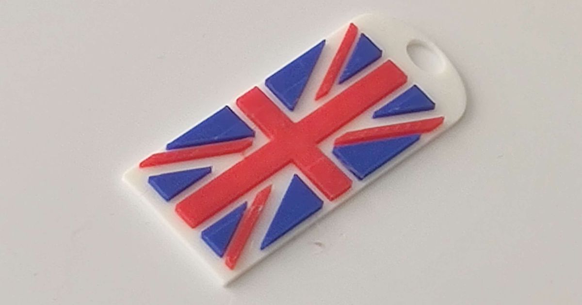 Union Jack keyring by Skyline3D | Download free STL model | Printables.com