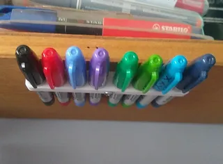 A simple holder for 12 x Sharpie Ultra-Fine (or similar) pens by ...