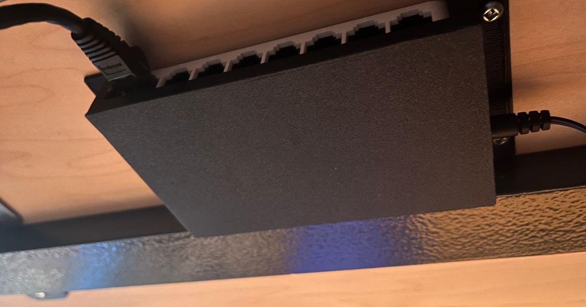 D-Link 8 Port Gigabit Desktop Switch Under Desk Mount by Scott Flikkema ...