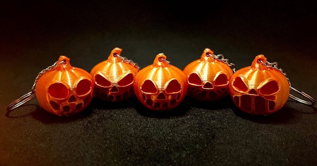Halloween Pumpkin Keychain - 5 Variations - No Supports - Easy & Fast ...