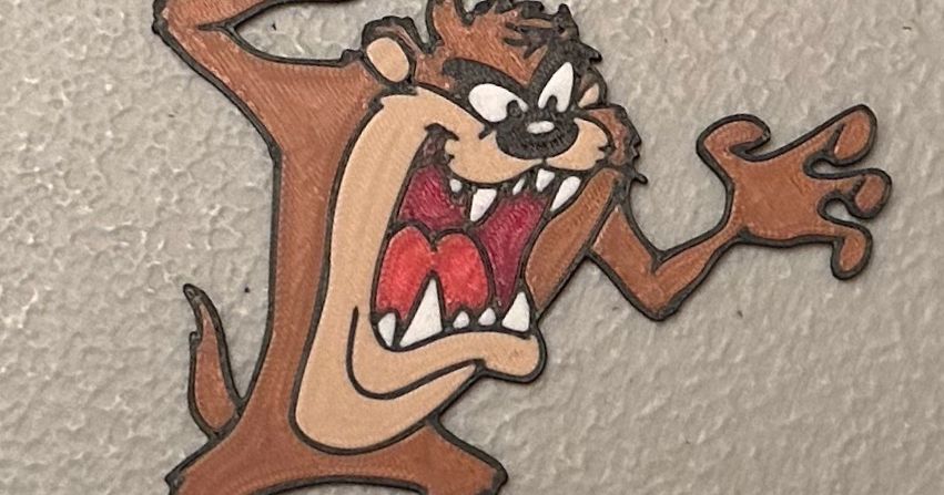Multicolor Tasmanian Devil Magnet by wotfan69 | Download free STL model ...