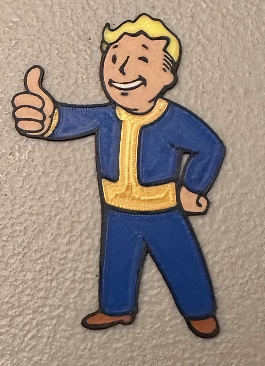 Multicolor Fallout Vault Boy Magnet by wotfan69 | Download free STL ...