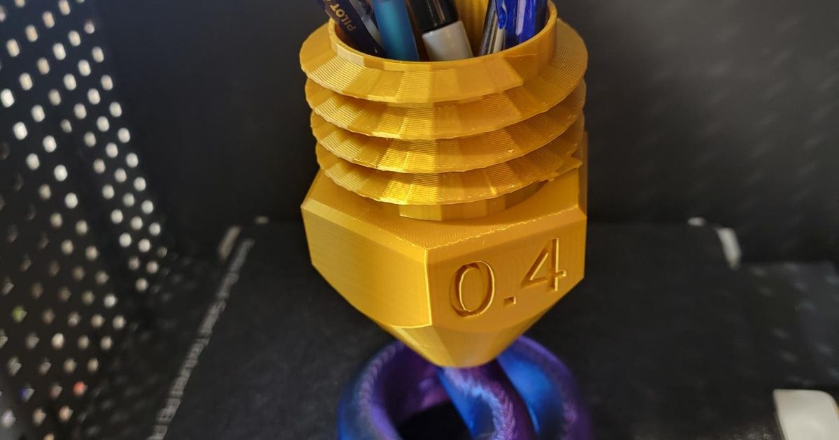 3D Printing Nozzle Pen Holder by EricTheViking | Download free STL ...