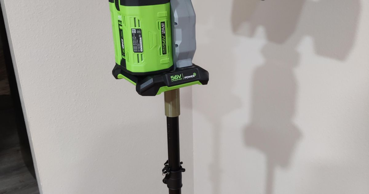 Speaker stand tripod adapter (for EGO Power+ LT1000 work light) by ...