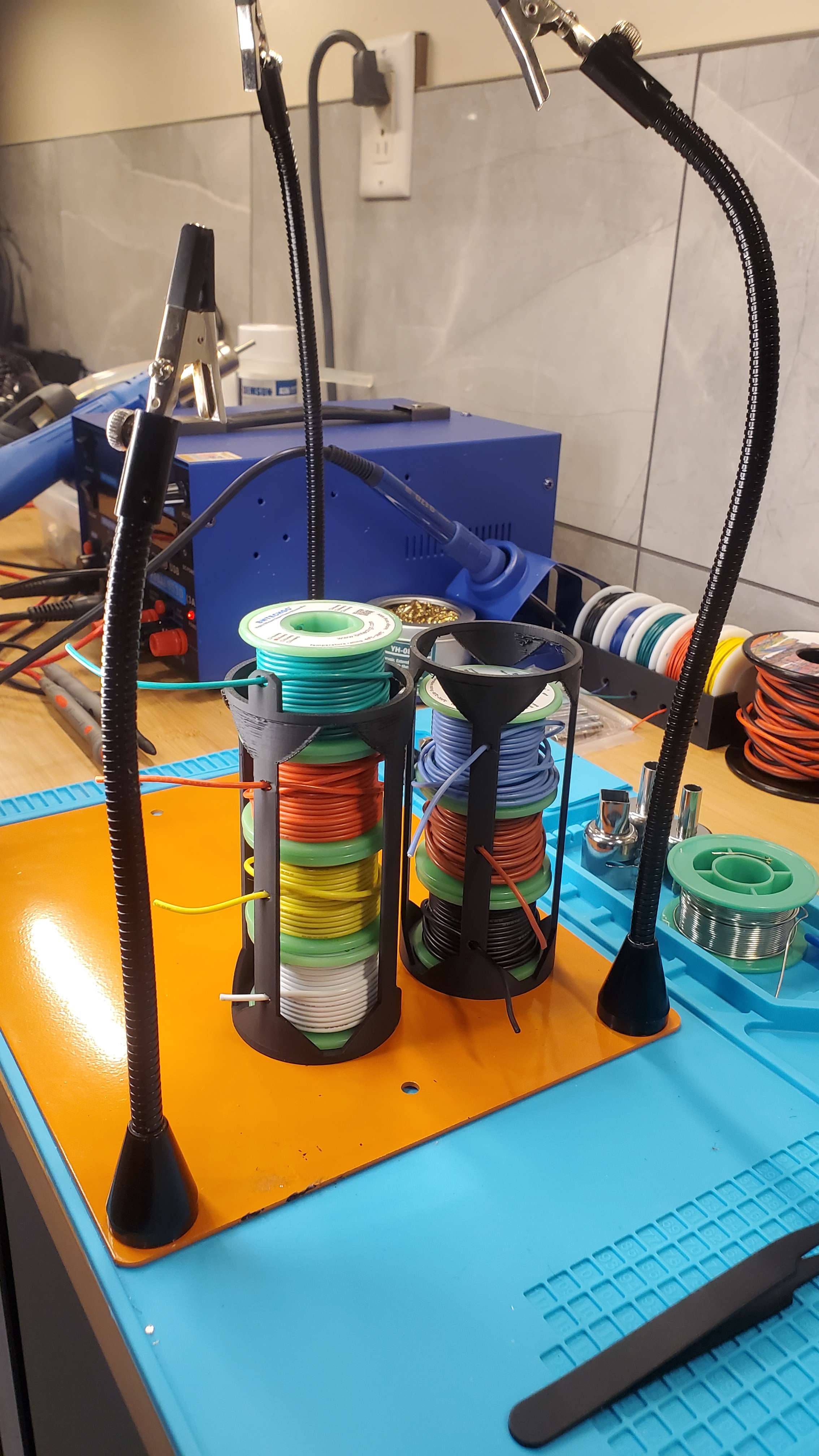 Wire spool holder stack of 4 by PoussinJaune | Download free STL model ...