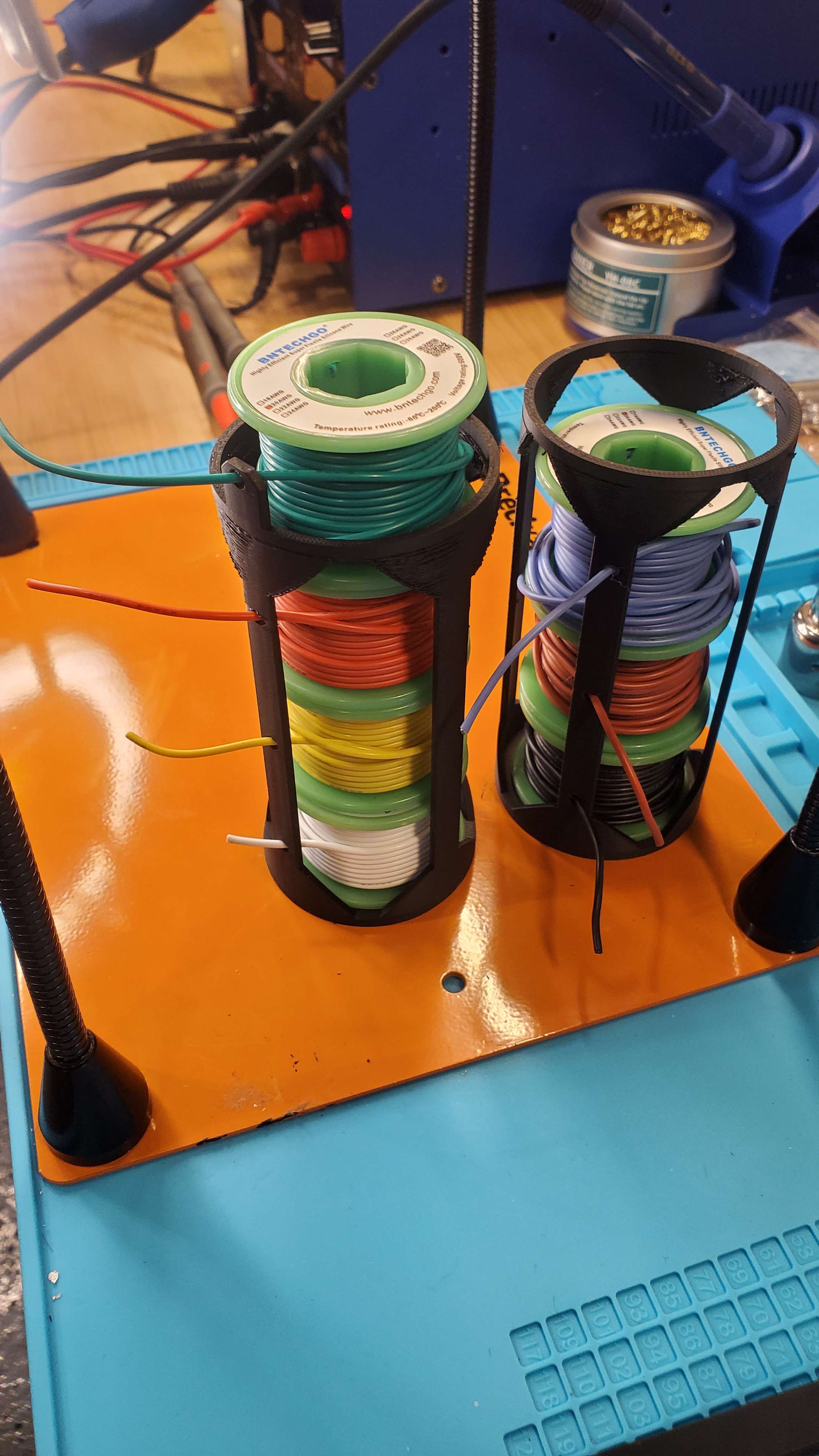 Wire spool holder stack of 4 by PoussinJaune | Download free STL model ...