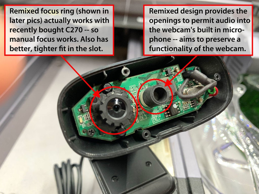 Improved Logitech c270 webcam mount + Snapmaker 2.0 base options by ...