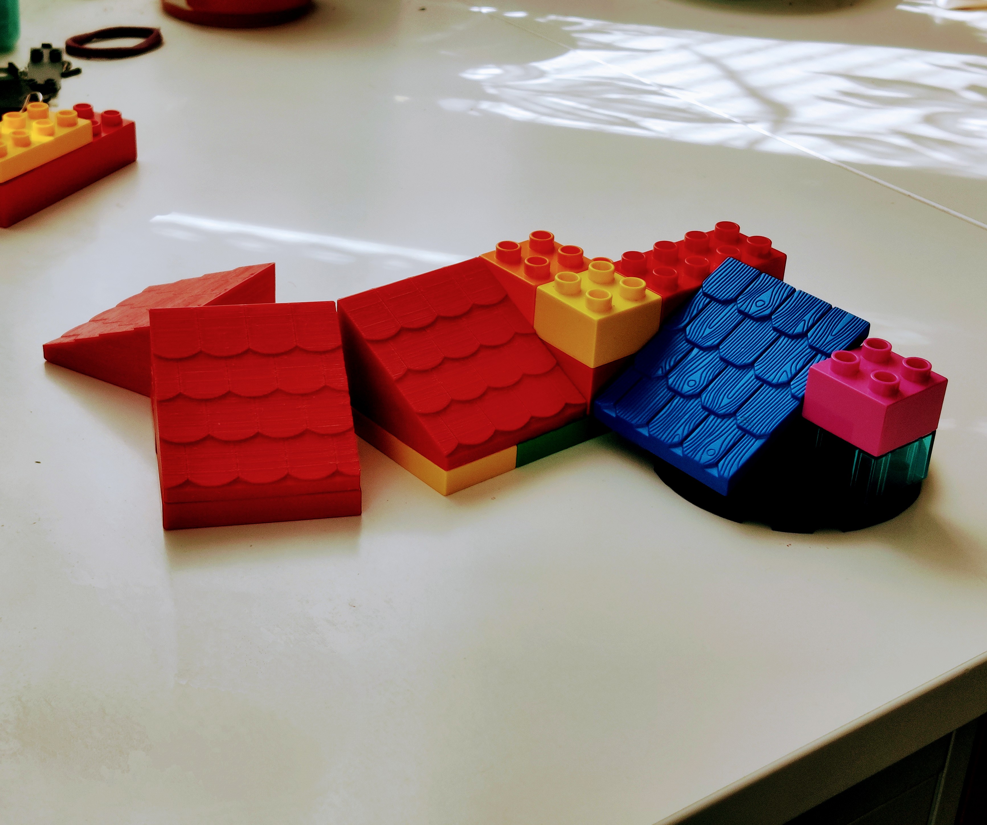 Duplo brick generator - sloped roof with tiles and chimney by Radek ...