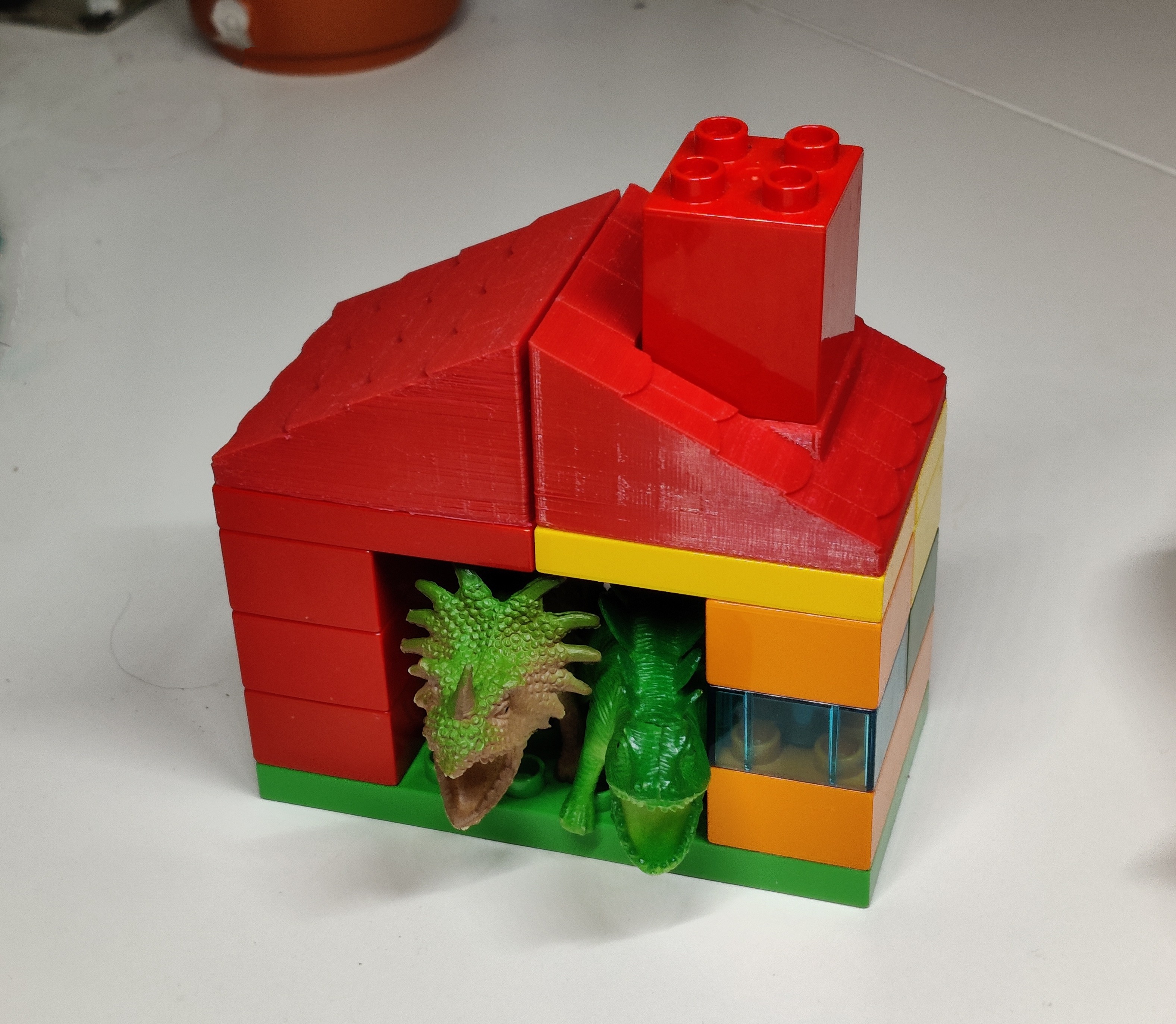 Duplo brick generator - sloped roof with tiles and chimney by Radek ...
