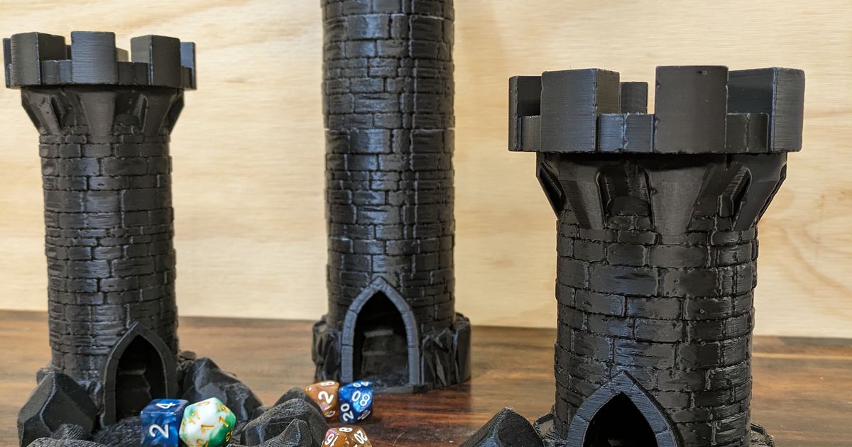 Modular Dice Tower Castle (Circular) by Vultron | Download free STL model | Printables.com