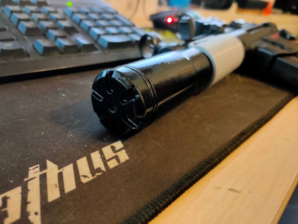 "Silencer" for TM MP5K airsoft with barrel extension by Klaus Daume ...
