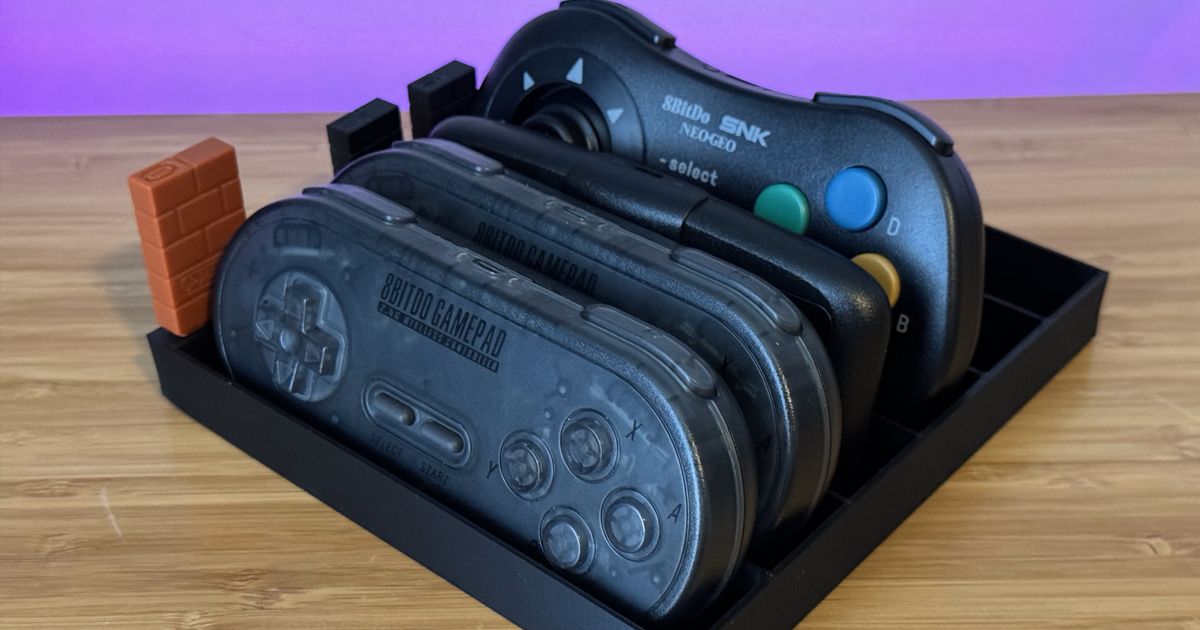 Retro Controller Holder with USB Slots by Kuro Houou | Download free ...