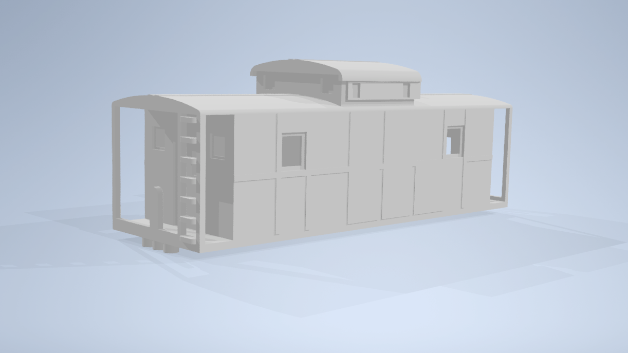 S Scale Caboose by Garrett Monis | Download free STL model | Printables.com