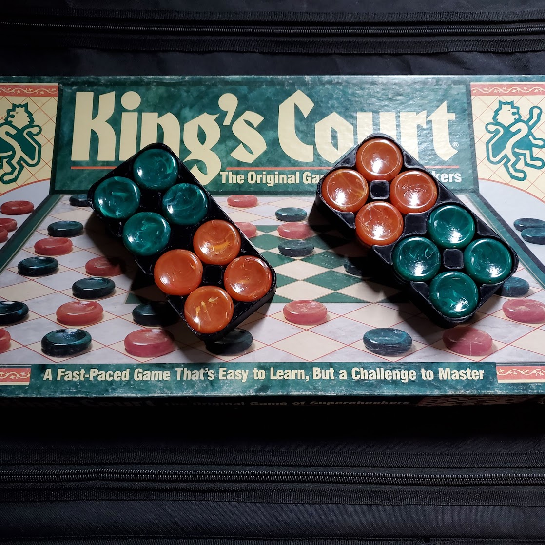 Checkers holder for King's Court game pieces by jwyse | Download free ...
