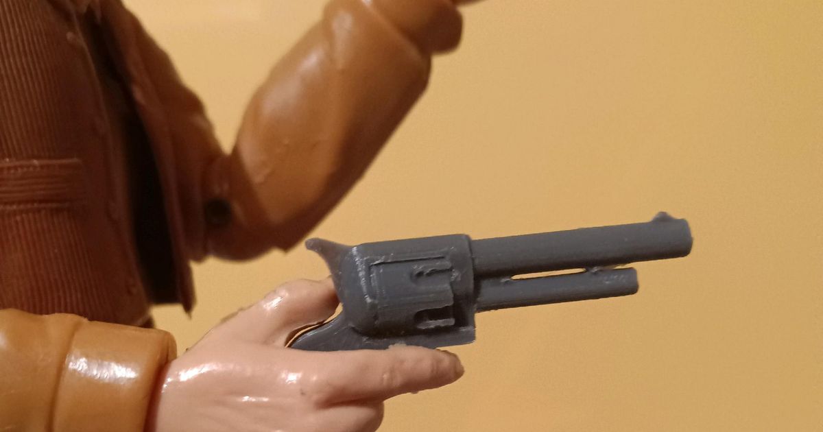 Johnny West Action Figure Revolver by Loganiscrazy | Download free STL ...