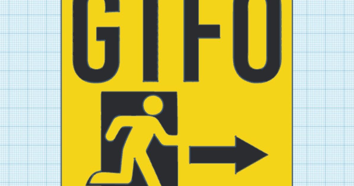 Exit sign by Luther | Download free STL model | Printables.com