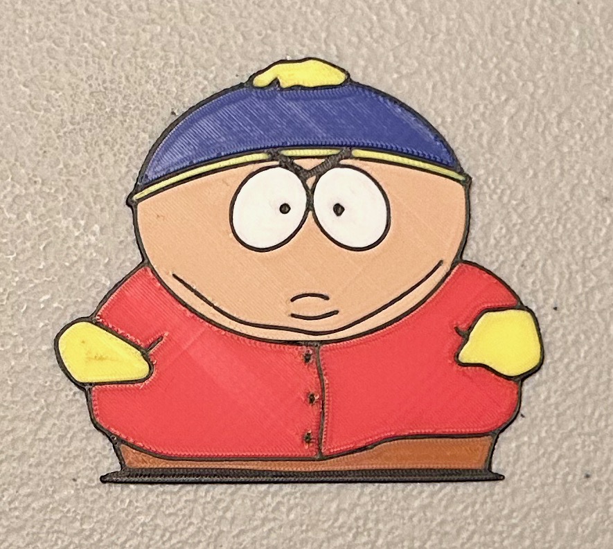 Multicolor Eric Cartman Magnet by wotfan69 | Download free STL model ...