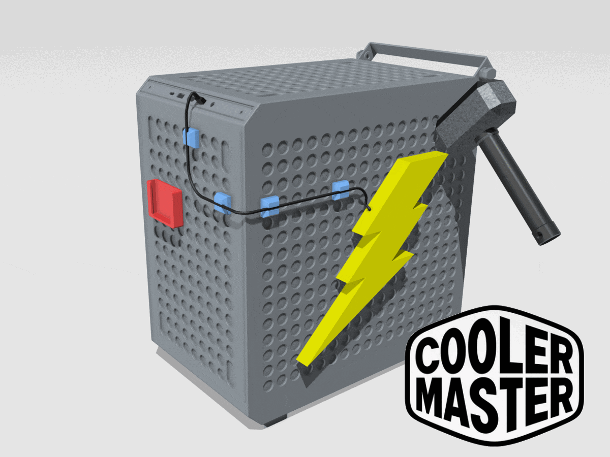 Lightning Bolt Light Box and Thor’s Hammer for Cooler Master QUBE 500 ...