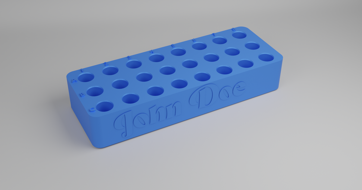 FACS Tube Holder 12mmx70mm Tubes 3x8 Tubes by OddScott | Download free ...