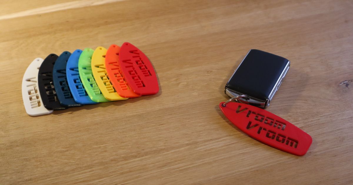 Car keychain - "Vroom vroom" by Rvdk | Download free STL model ...