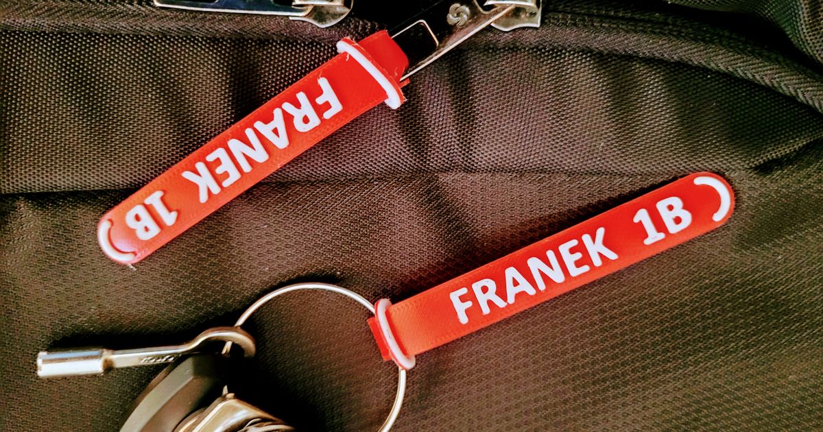 Zipper/Key TPU/Flex tag - customizable by Tomek | Download free STL ...