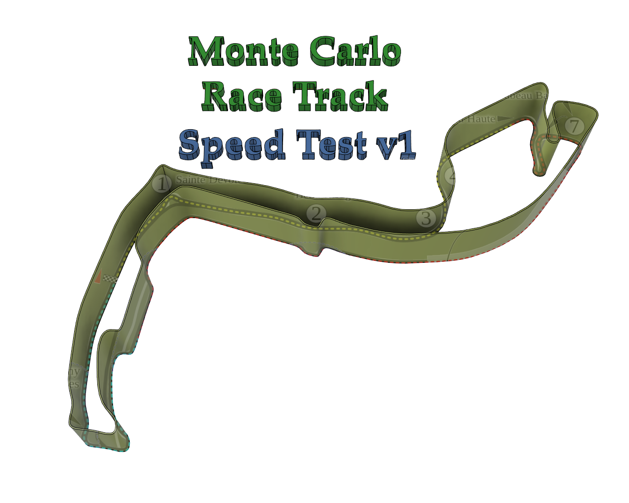Monte Carlo Race Track Speed Test by SDesigns | Download free STL model ...