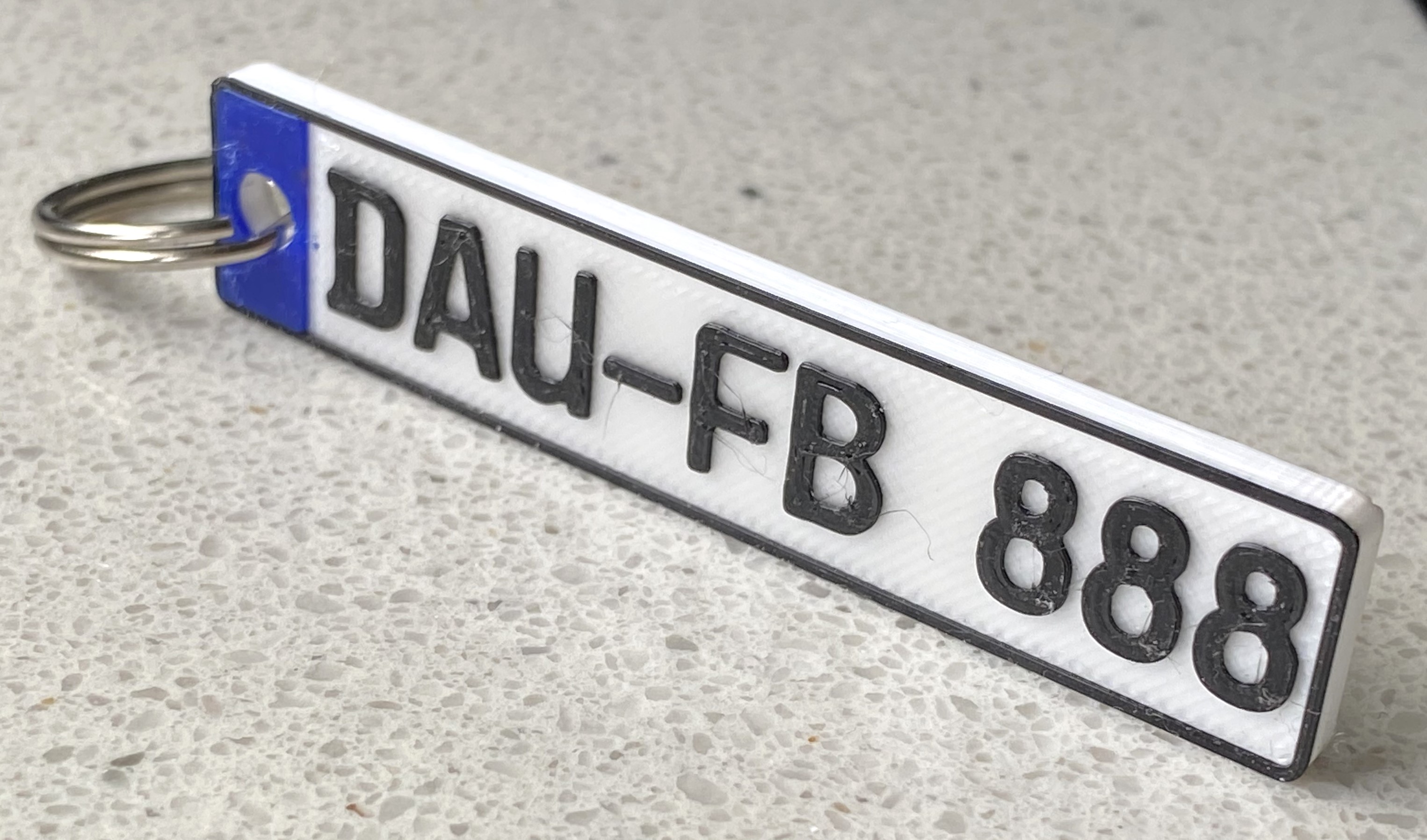 Individual Keytag with Vehicle License Plate (Nummernschild ...