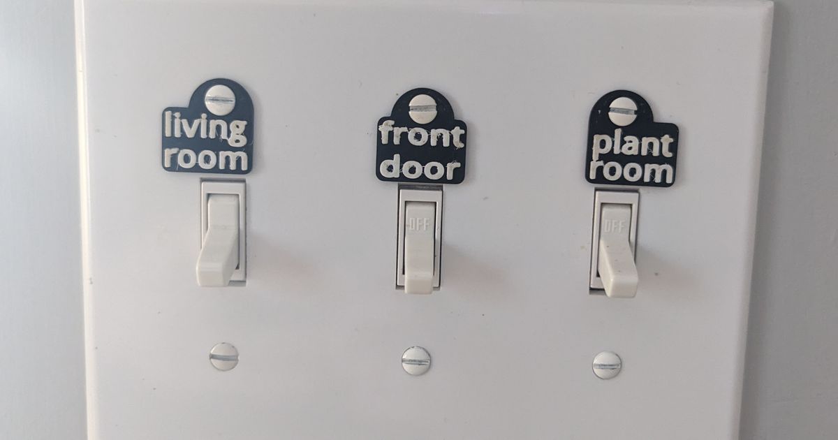 Light switch tag by justxkyle | Download free STL model | Printables.com
