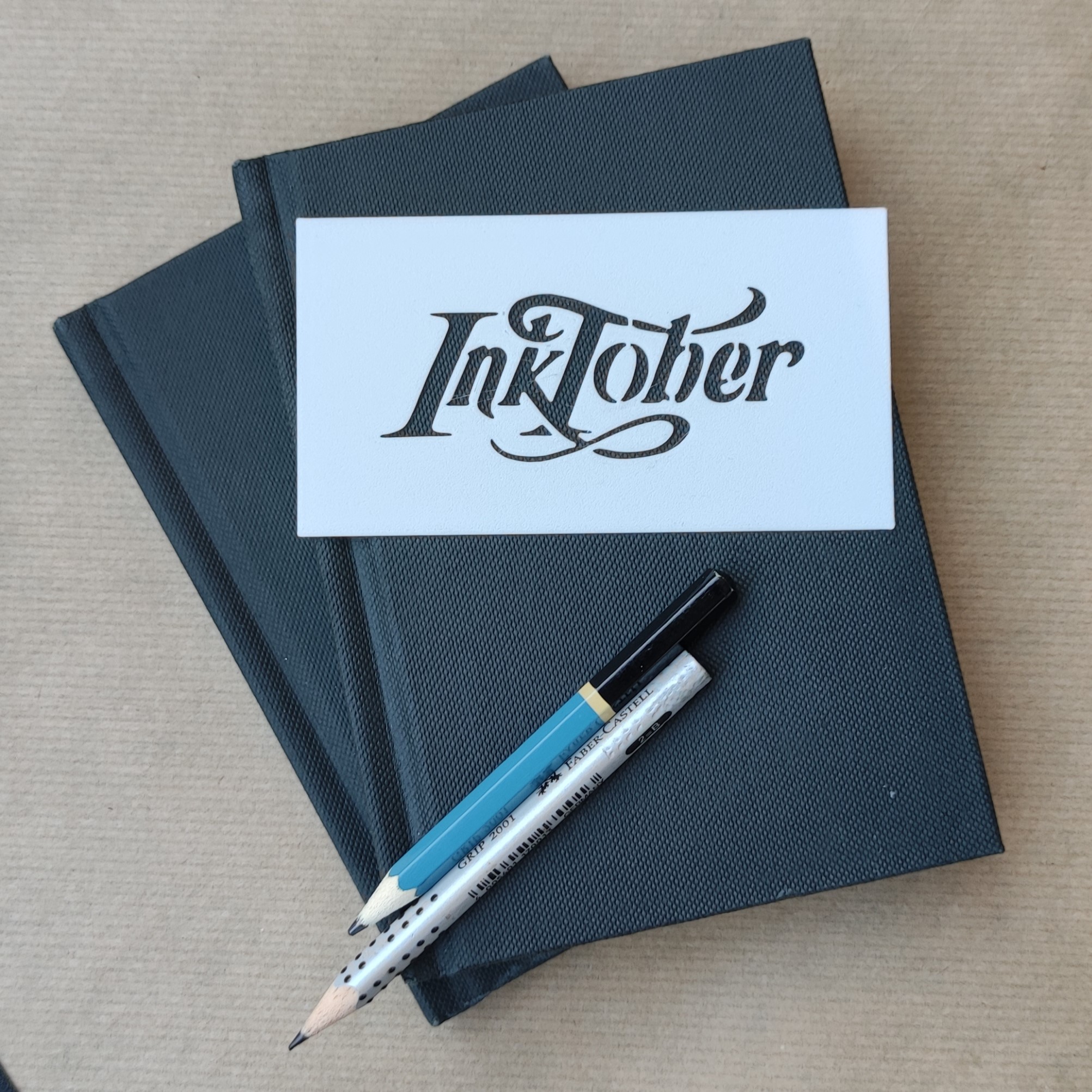 Inktober Logo Stencil for Sketchbooks in A6, A5 and A4 sizes, spray ...