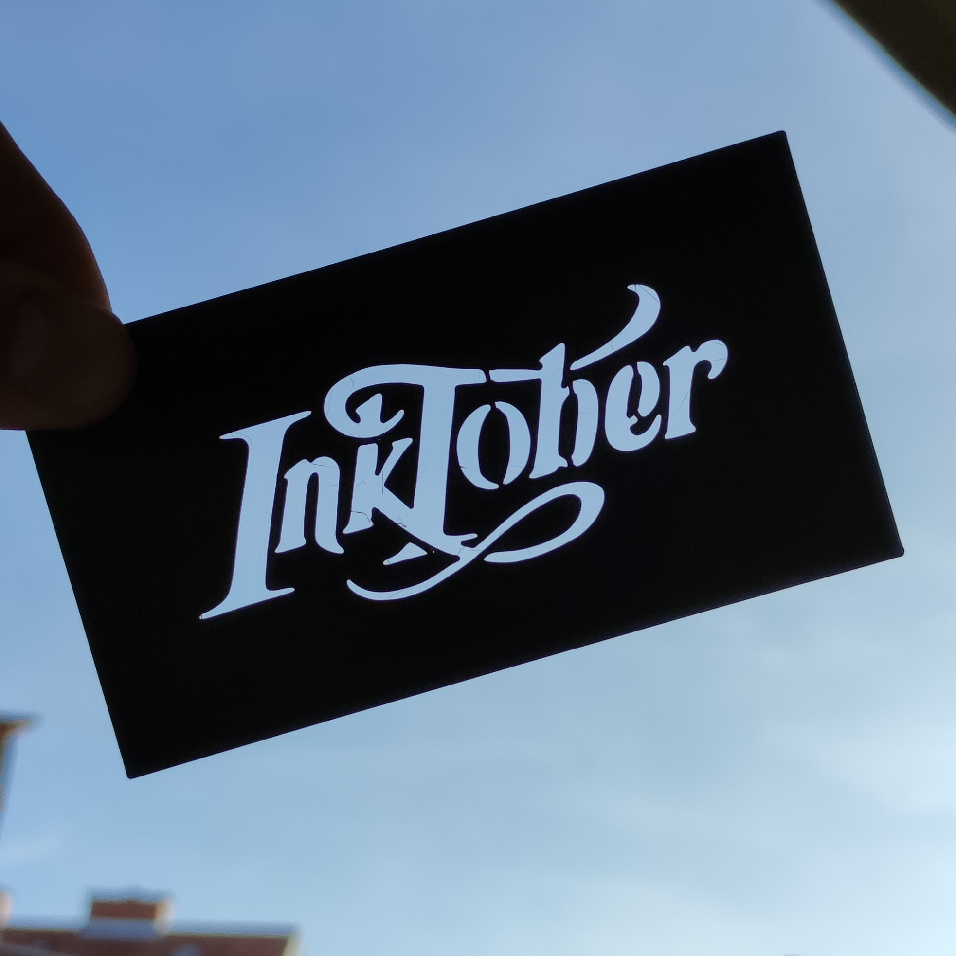 Inktober Logo Stencil for Sketchbooks in A6, A5 and A4 sizes, spray ...