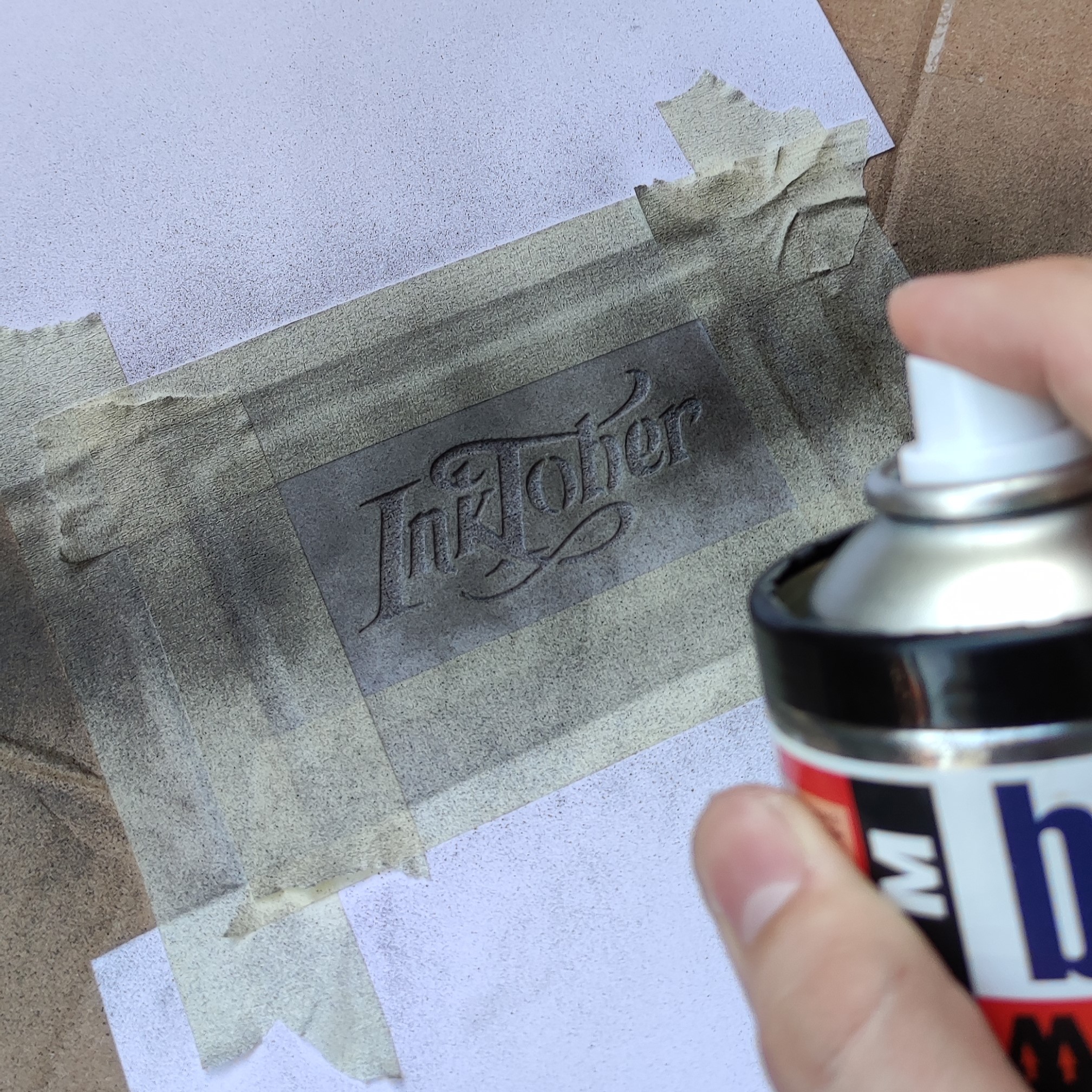 Inktober Logo Stencil for Sketchbooks in A6, A5 and A4 sizes, spray ...