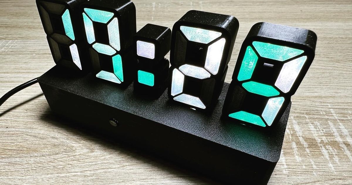 LED Clock - MICRO [ powered by WLED ] by Marius M | Download free STL ...